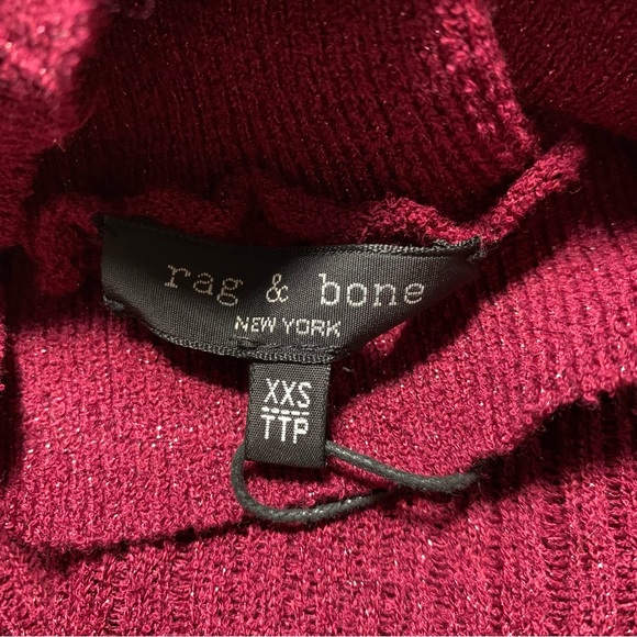 rag & bone | Sweaters | Rag Bone Sweater Womens Sz Xxs Lexi Cotton Rib Knit Tneck Slim Fit In ...